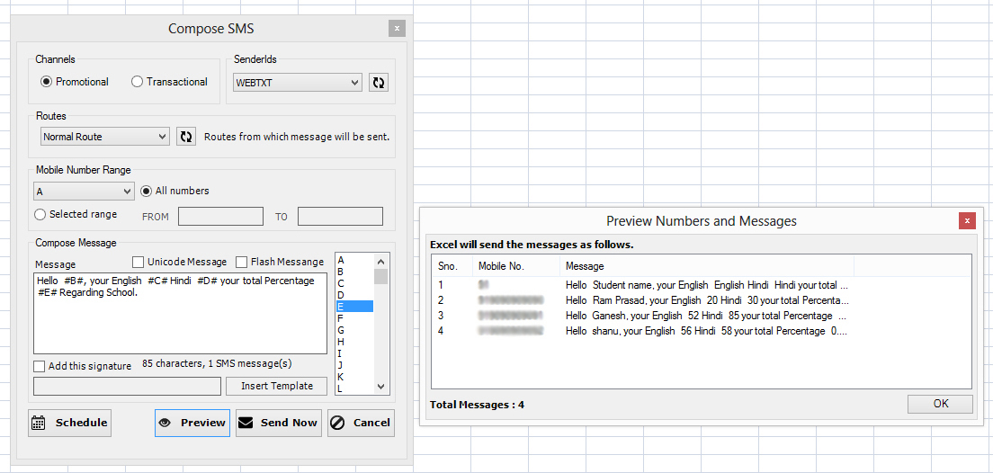SMS Excel Plugin - An Easier Way to Send Bulk SMS from Excel SMS Excel Plugin - An Easier Way to Send Bulk SMS from Excel